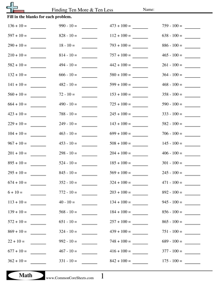 Math Drills Worksheets Free Distance Learning Worksheets And More 